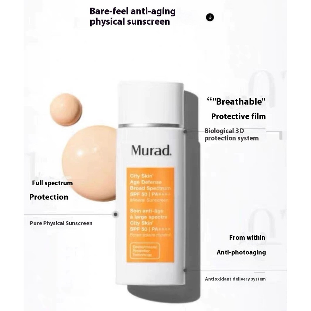 Murad Pure Physical Defense SPF 50 PA++++ 50ml | 100% Mineral Sunscreen ...