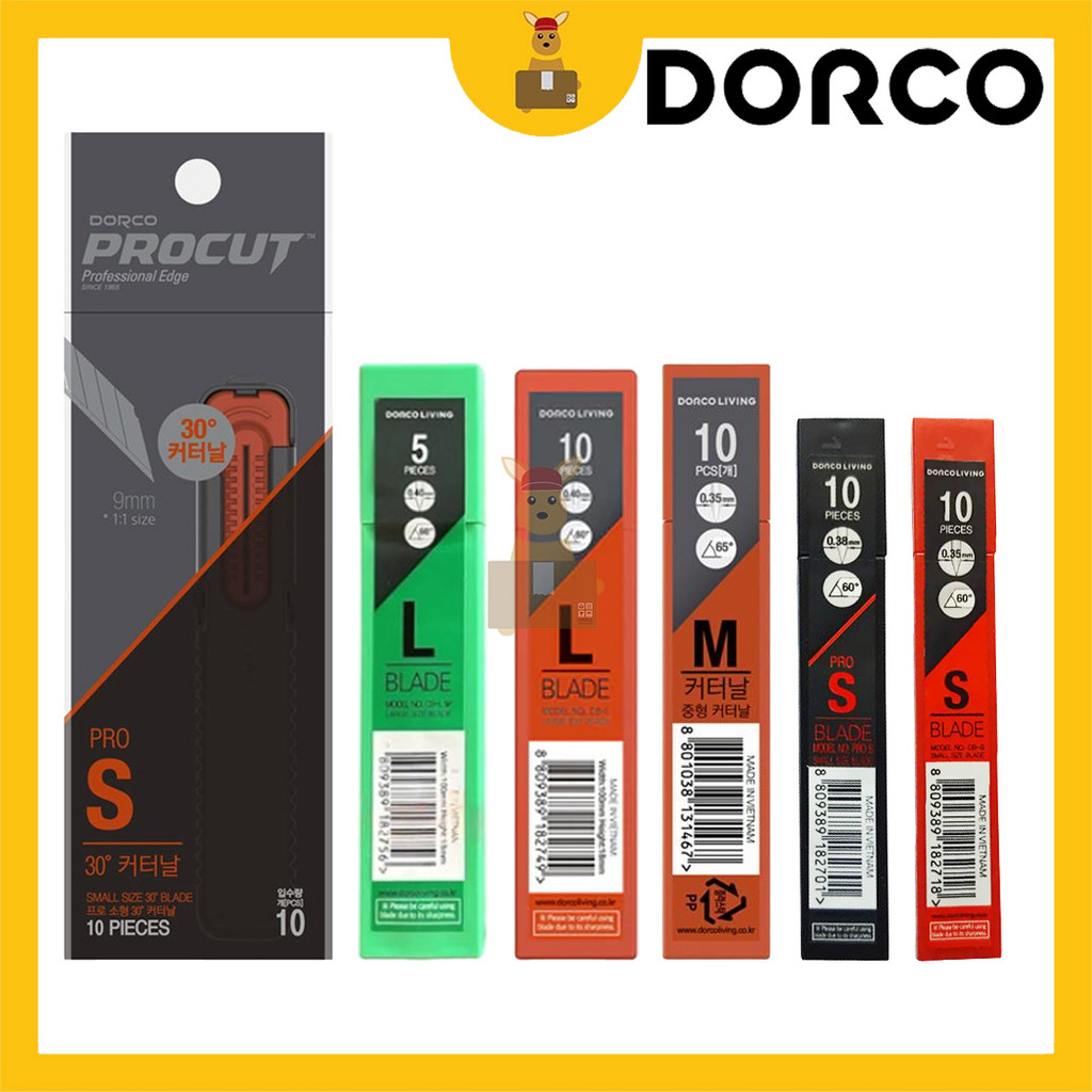 DORCO Professional Edge Knife Cutter Refill Blades (Big / Medium Small ...