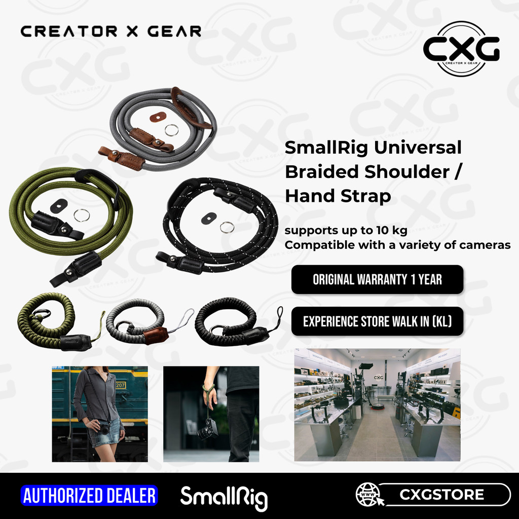 SmallRig Universal Braided Shoulder Strap / Hand Wrist Strap 10KG Safe ...