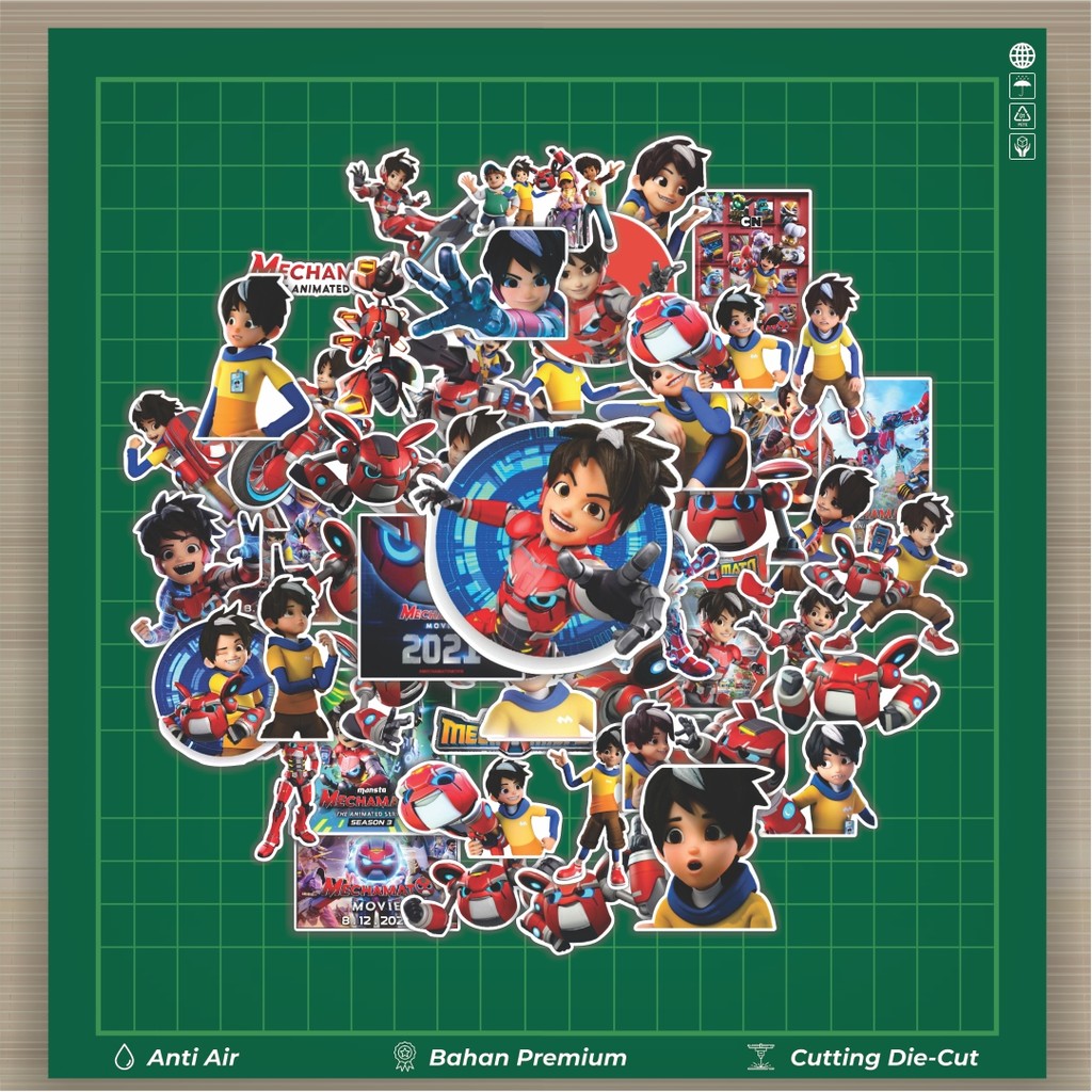 HOT 50 PCS STICKERS Mechamato Cartoon Stickers Fashion Cars Decal Cool ...
