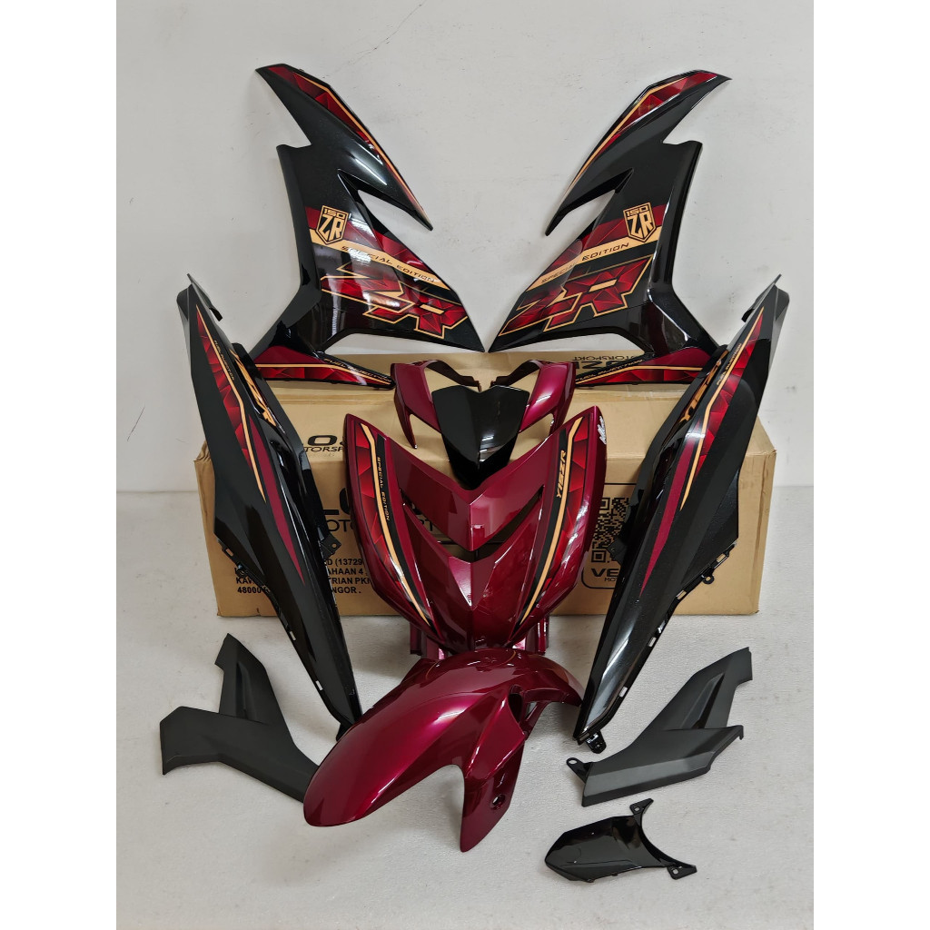 VELOZI Y15 V1 V2 FULL BODY COVER SET ( SIAP TANAM ) DPRME TITAN NEW RED ...
