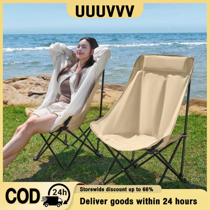 Foldable Camping Chair 150kg Outdoor Large Moon Chair Portable Fishing ...