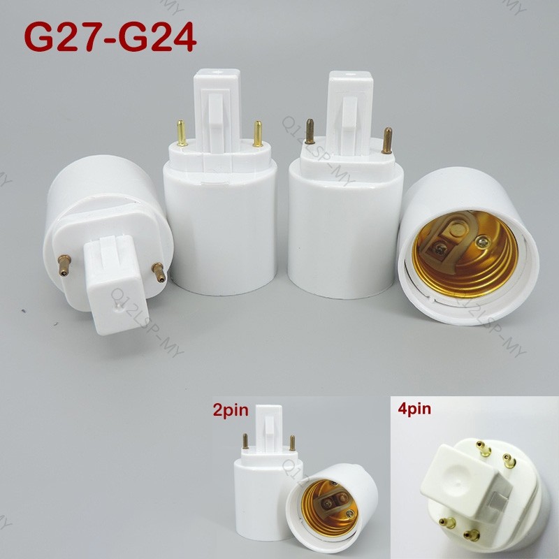 2pin/4pin G24 To E27 Lamp base bulb Socket Adapter Screw power Holder ...