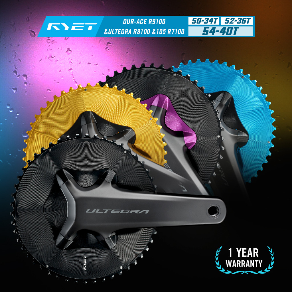 RYET Aero Road Bike Chainring 50-34T 52-36T 54-40T for Shimano Dura-Ace ...