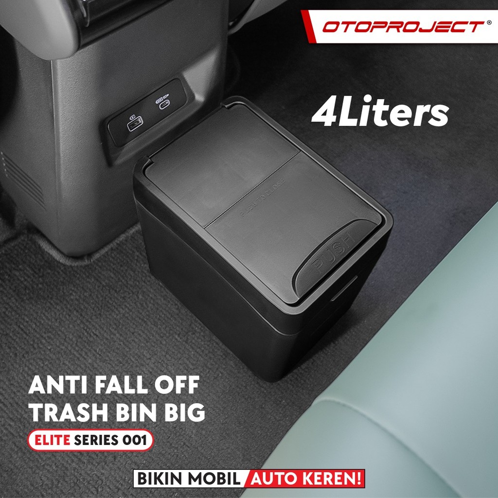 Otoproject - Car Trash Bin Anti Fall Off Elite Series 001 Onxy Black ...