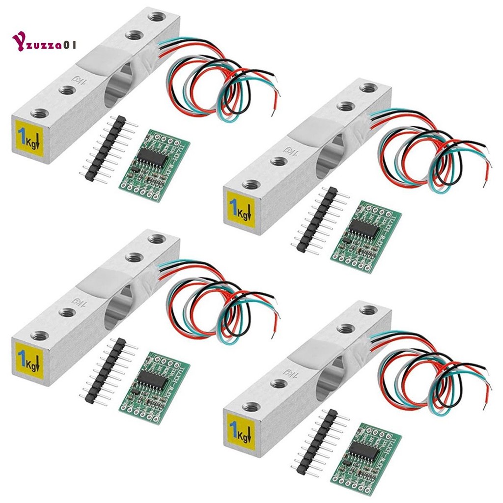 Digital Load Cell Weight Sensor-4 Sets 1KG Load Cell HX711 AD Weighit ...