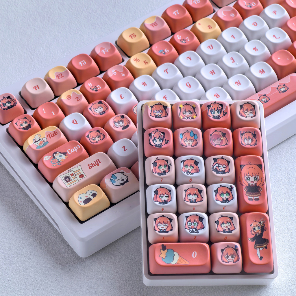 ‌Anya‌ Keycap 120 Keys PBT MOA Profile Anime Five-sided Dye Sublimation ...