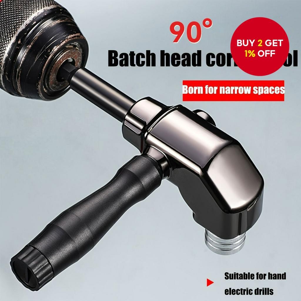 90 Degree Screwdriver Bit Adapter – Angled Tool for Tight Corners and Hard-to-Reach Screws ...