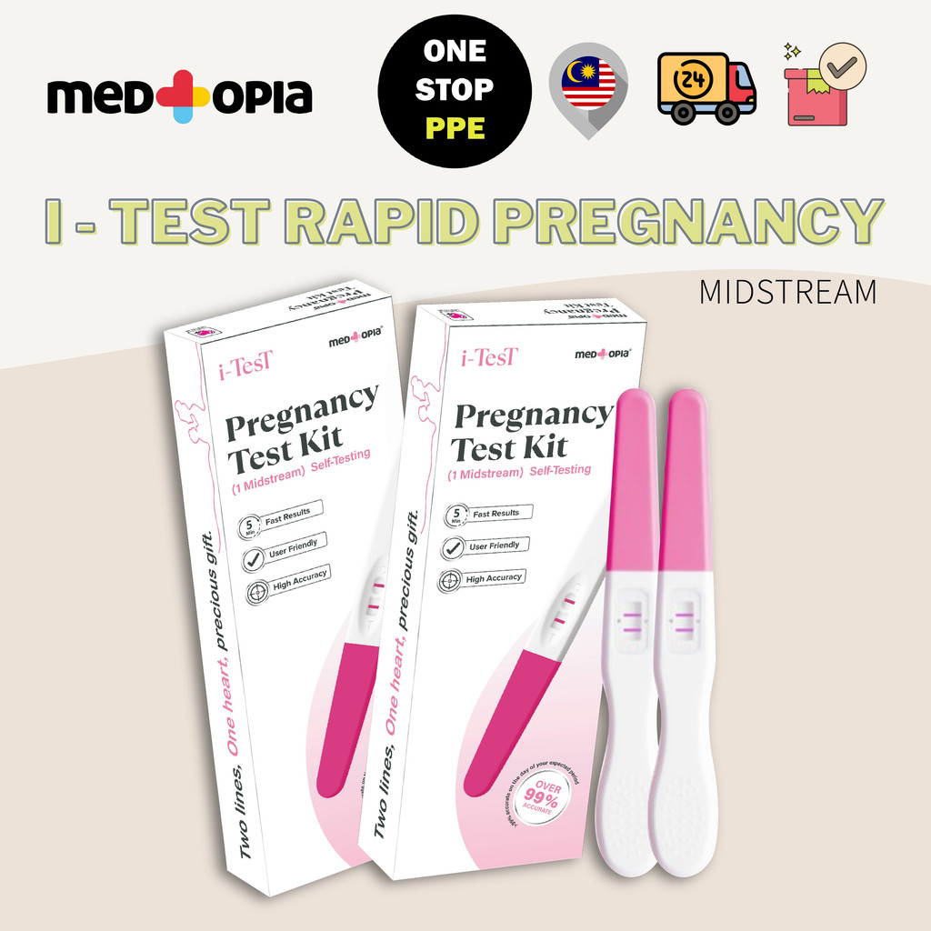 [OneStopPPE] I-Test Rapid Pregnancy Test Kit Midstream - 1pc | Shopee ...