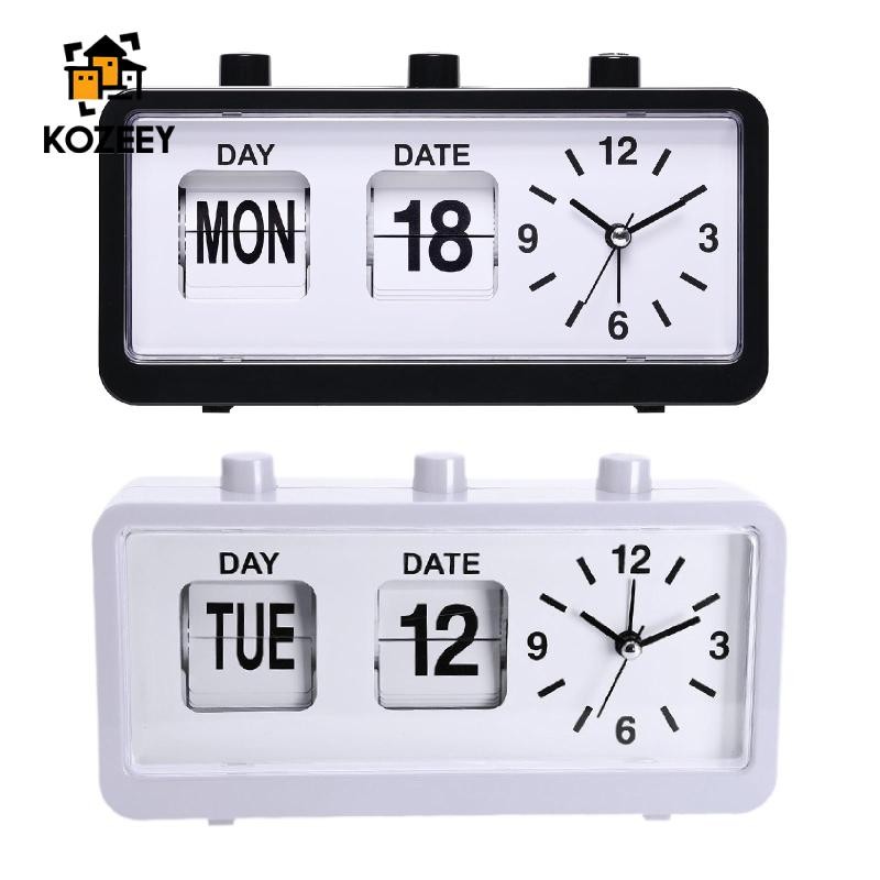 KOZEEY Table Clock Desktop Orumament Housewarming Gift -Side Turn Clock ...