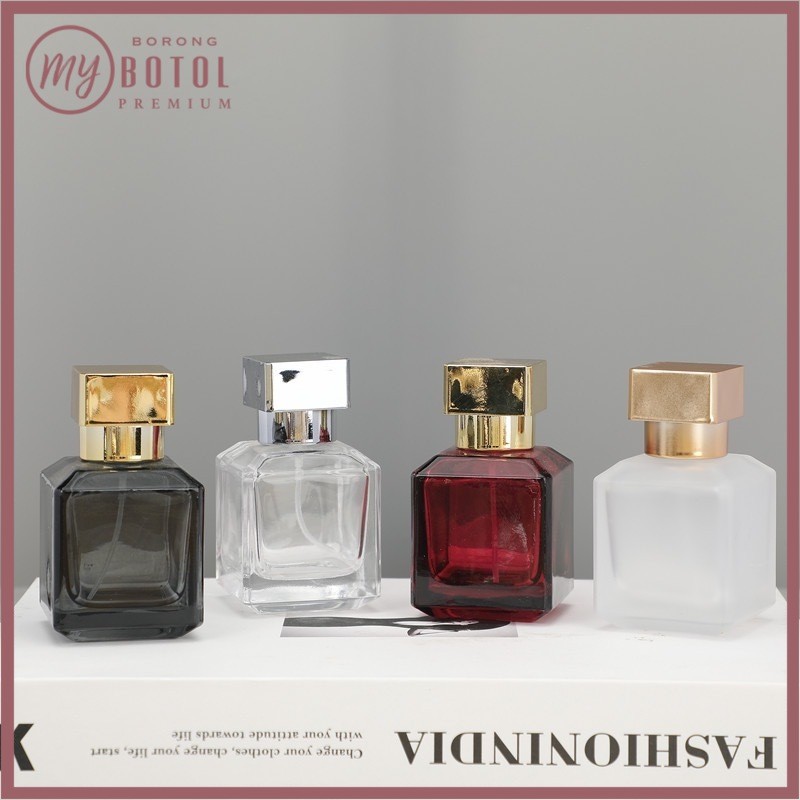 Botol minyak wangi 50ml model screw Perfume bottle 50ml high-end glass ...