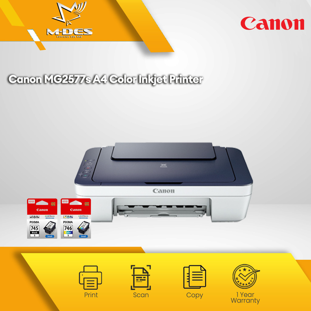 Canon Pixma MG2577S Lower Cost All In One Inkjet Printer Print / Scan ...