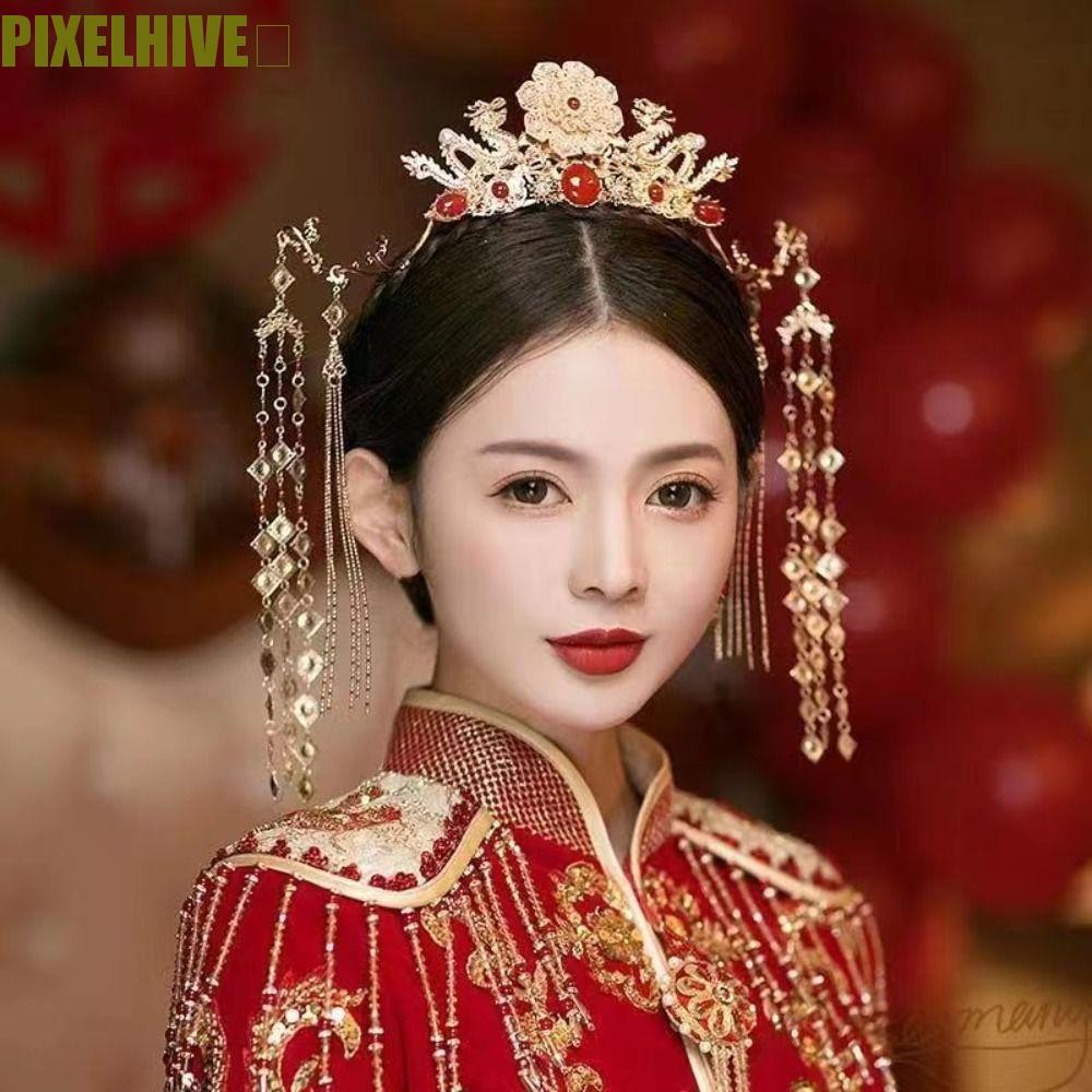 PIXELHIVE Bridal Headwear, Plastic Alloy Hair Accessories, Vintage ...