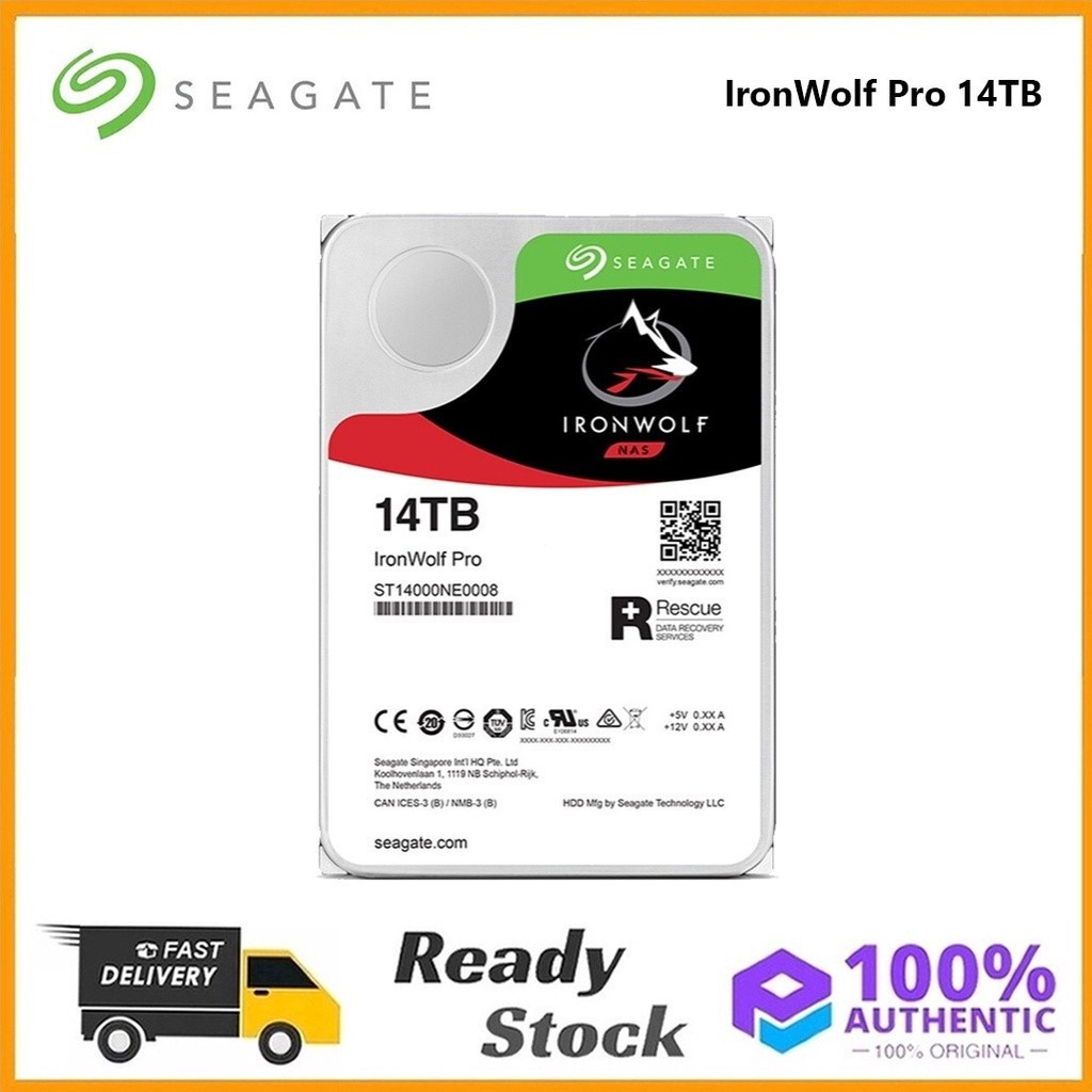 Seagate IronWolf Pro 14TB NAS Drive 7200RPM 256MB Cache SATA 3.5Inch ...