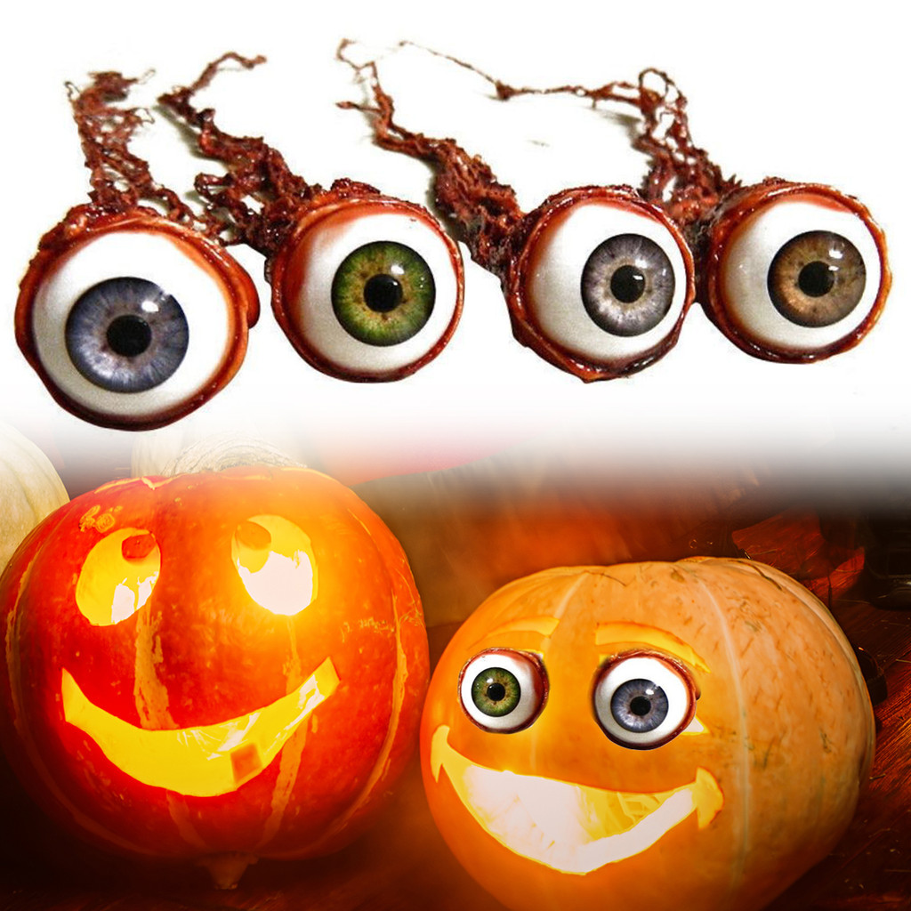 1PCS Artificial Bloody Prop Realistic Eyeball Colour Random Scary Decor ...
