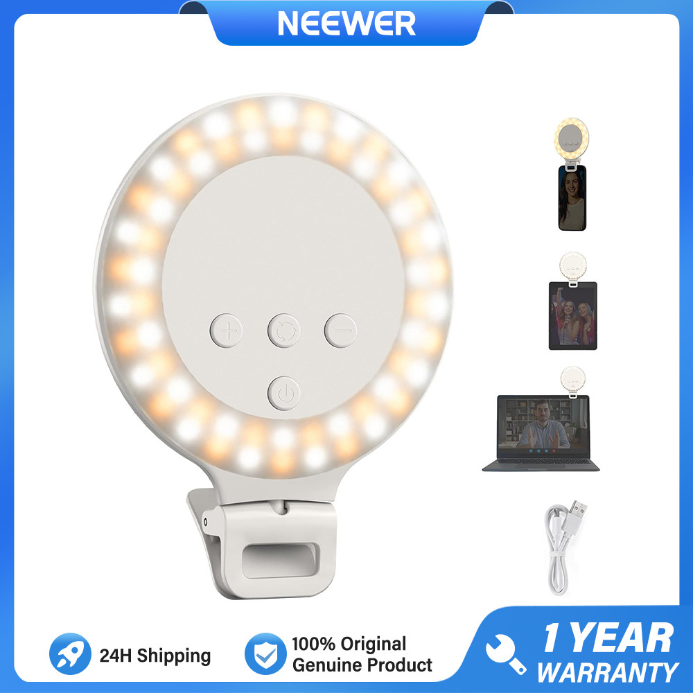 NEEWER ENTRY LEVEL VERSION NR5 4" Clip on Selfie Ring Light for iPhone ...