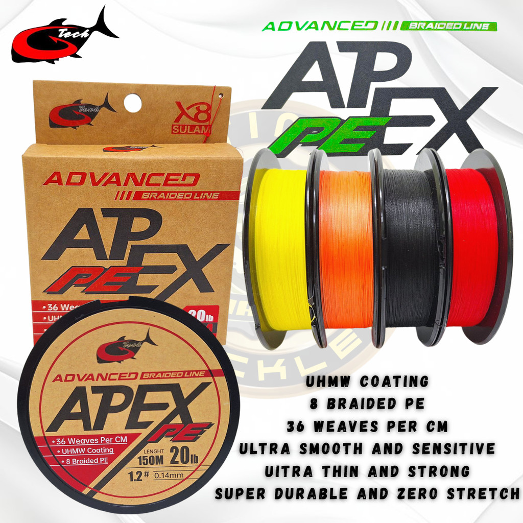 GTECH APEX PE BRAID LINE X8 150METER | Shopee Malaysia