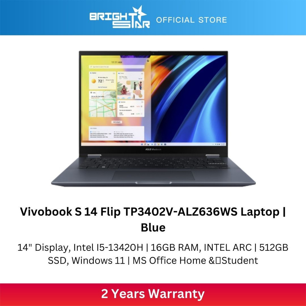 ASUS Vivobook S14 Flip TP3402V-ALZ636WS Laptop -14" WUXGA/i5-13420H ...