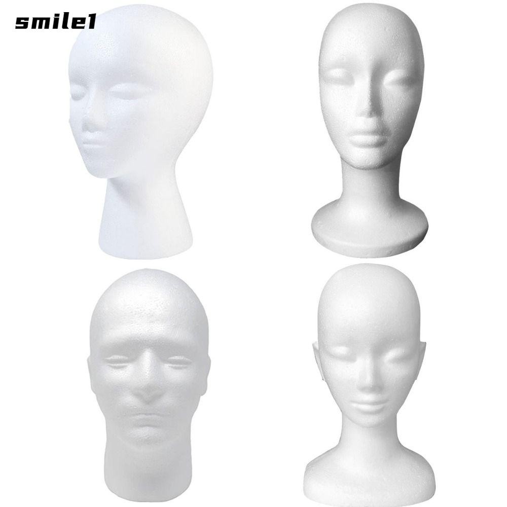 SMILE Foam Mannequin Female Head Model Dummy Foam Wig Head | Shopee ...
