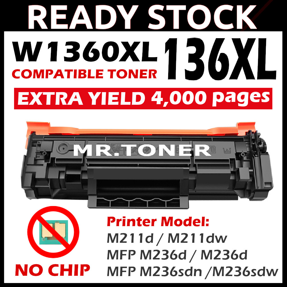 Laser Toner Compatible to HP W1360A HP136A W1360X 136X W1360XL LaserJet ...