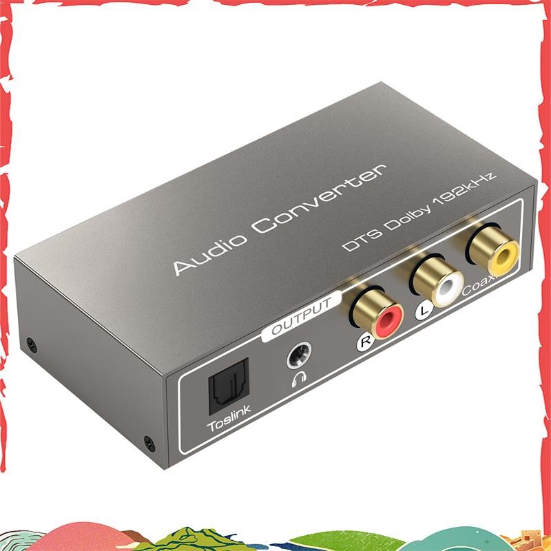 192Khz DAC Audio Converter Toslink Optical Coaxial HDMI-Compatible ARC ...