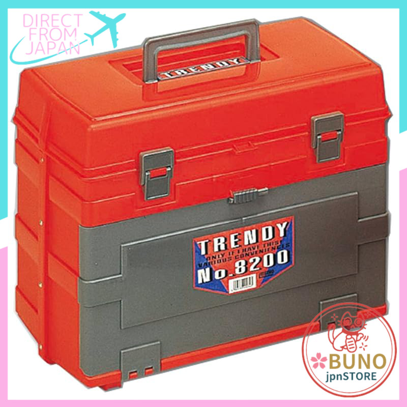 Meiho Chemical Industry Trendy No.8200 R Two-Tone Fishing Tackle Box ...