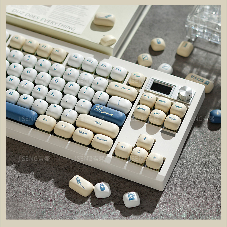 GMK Soy Milk Mechanical Keyboard Keycap MOG Steamed Bun Shape pbt ...