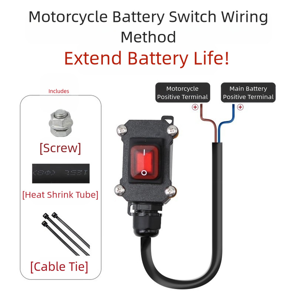 Heavy Duty Motorcycle Battery Disconnect Switch 12V 24V DC Waterproof ...