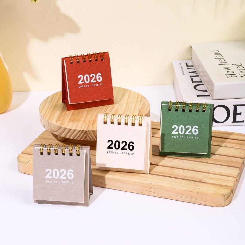 TOYSSAFARI MINI Pocket Calendar Year 2026 Solid Color Small Kalendar ...
