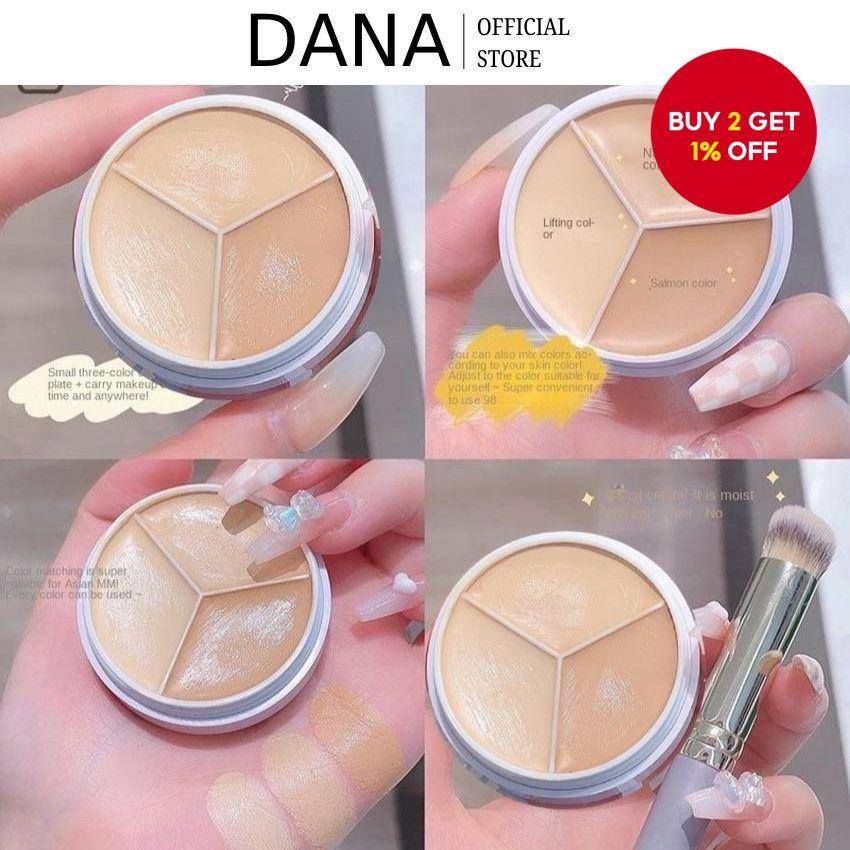3 Color Concealer Palette - High Coverage, Multicolor, Long-Lasting ...