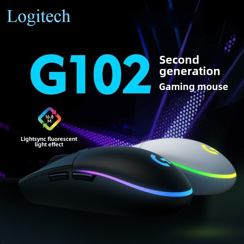 【local Stock】Logitech G102 USB Wired Gaming Mouse 6 Buttons 8000 DPI ...