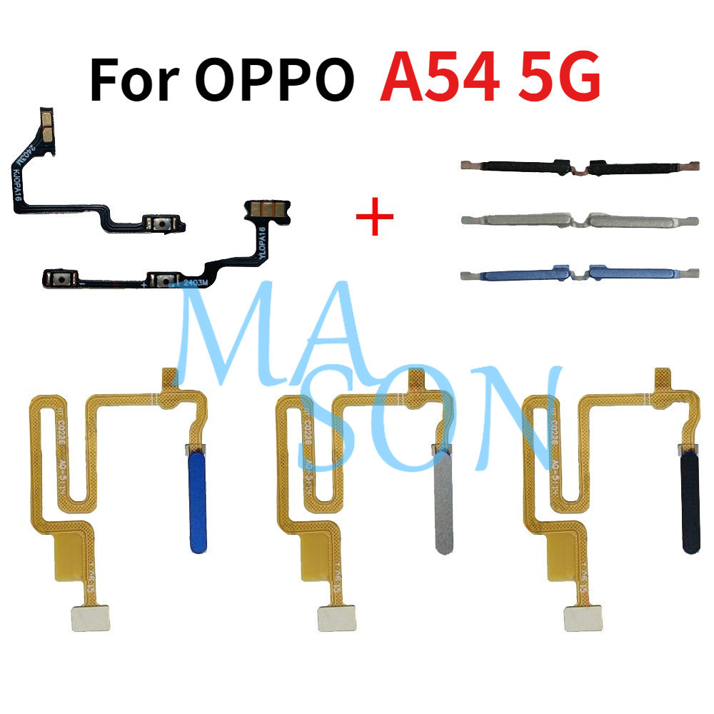 For OPPO A54 4G Back Home Button Fingerprint Scanner Sensor Volume ...
