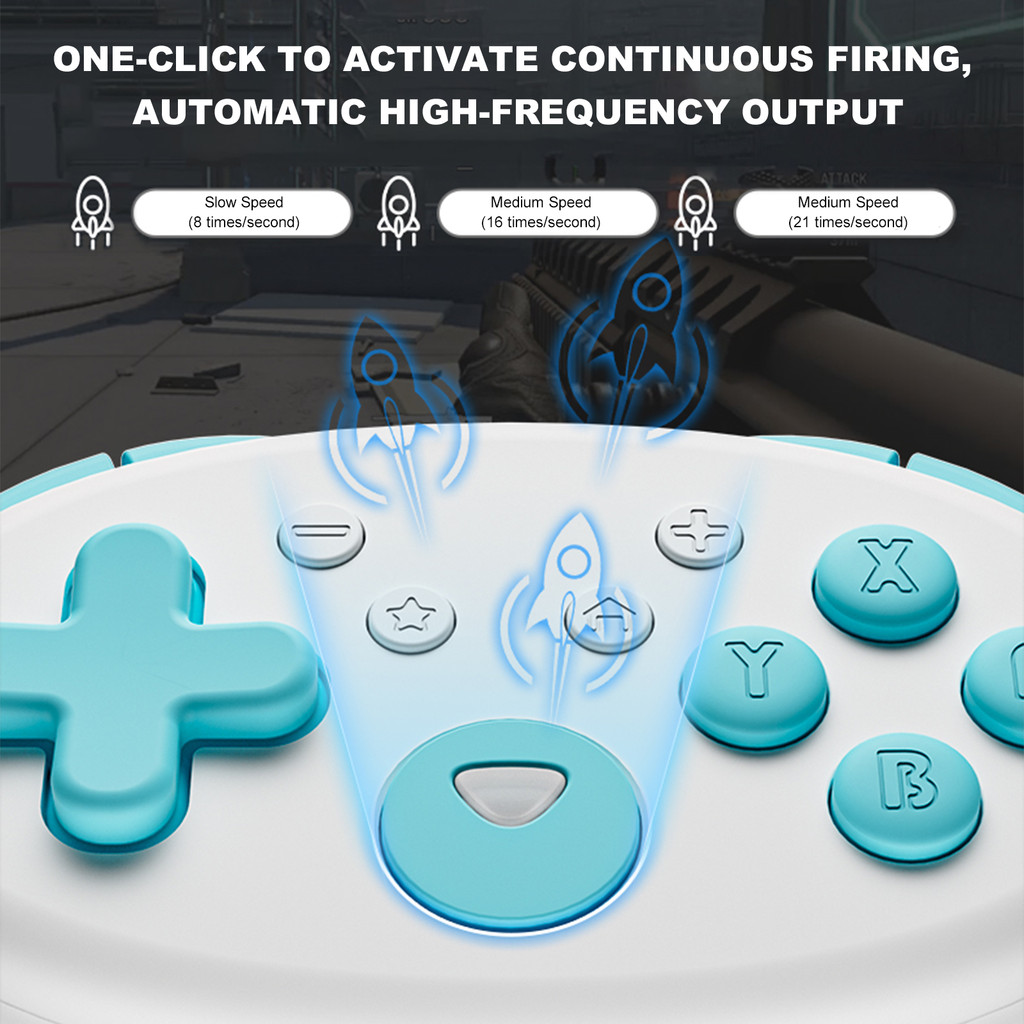 Cute Gaming Controller 200mAh Portable Joystick 4 Modes Wireless Mini ...