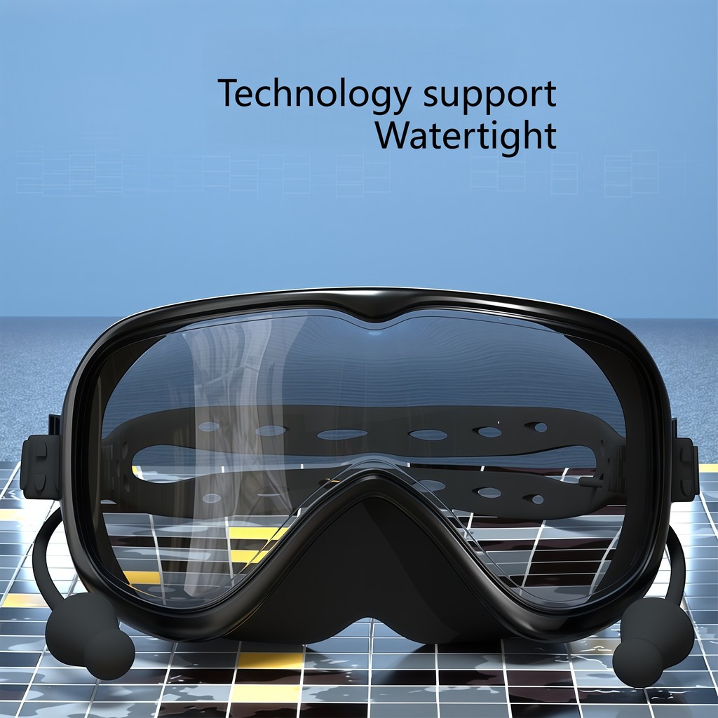 [CN Stock] Swimming Goggles Set Anti-Fog Waterproof Large Frame, Cermin ...