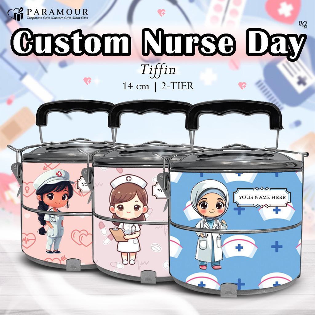*FAST SHIP* NURSE DAY DESIGN FREE PRINTING CUSTOMISE TIFFIN MANGKUK ...