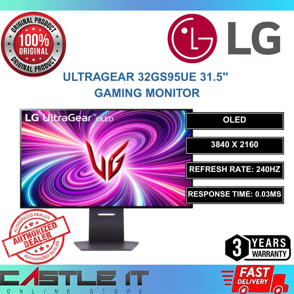 LG UltraGear 32GS95UE 31.5" OLED UHD/FHD 240Hz 480Hz 0.03ms HDR HDMI DP Flat Gaming Monitor ...