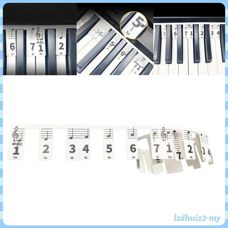 [LzdhuizbcMY] Removable Piano Keyboard Note Label Piano Key Label Piano ...