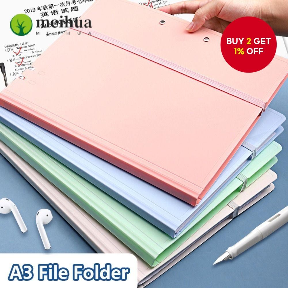 A3 File Folder, Exam Paper Storage Clip, Strap Design Multifunctional ...