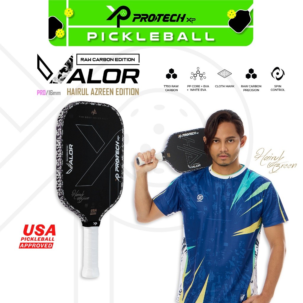 Protech XP PIckleball Paddle "VALOR RCE HAIRUL AZREEN EDITION" (T700 ...