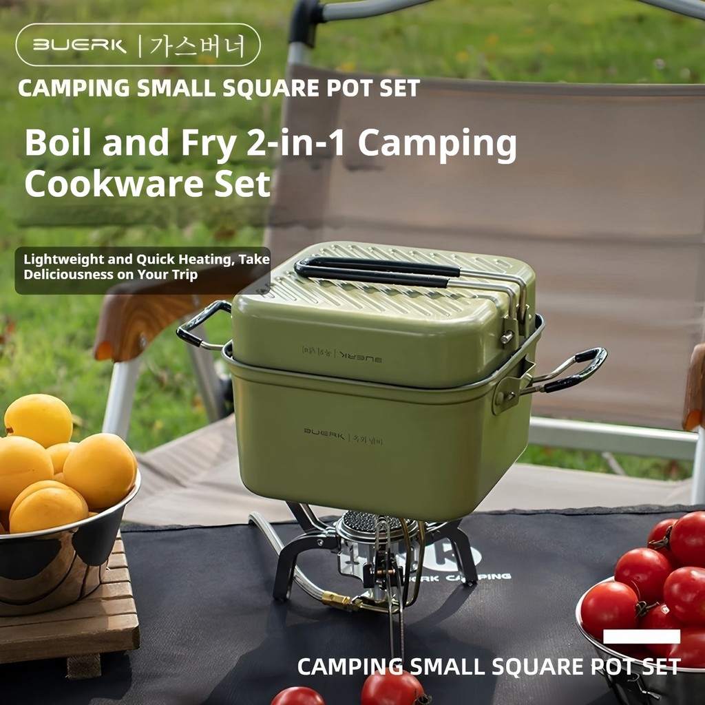 Portable Cookware set Cooking Pot Pan Set 2pcs 304 stainless steel ...