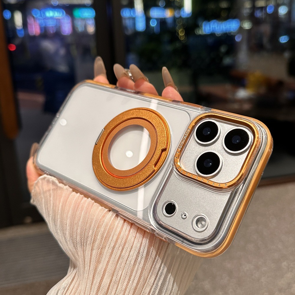luxury 360°rotating stand magnetic case for iPhone 17 Air 16 15 Pro Max ...