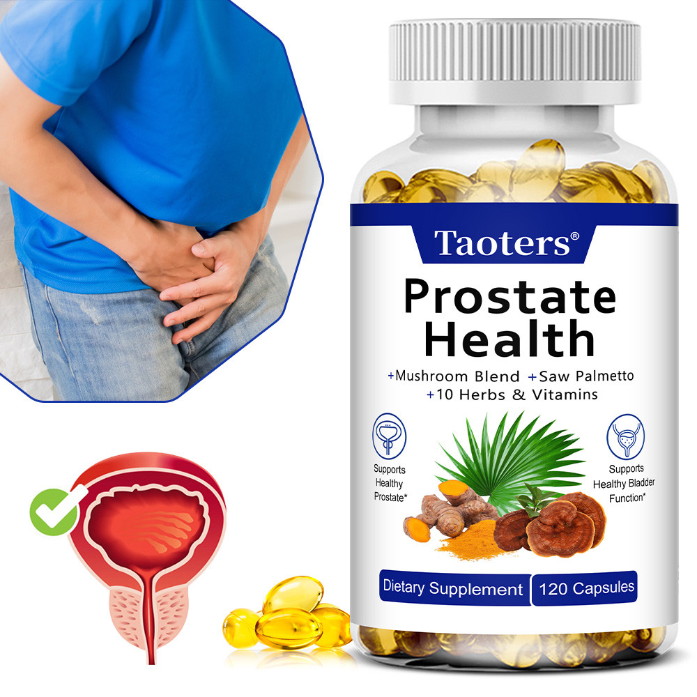 Taoters Prostate Health + Mushroom Blend + Saw Palmetto + 10 Herbs ...