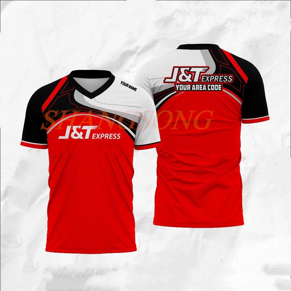 J & T Express JNT Short-sleeved T-shirt, Suitable for Courier ...
