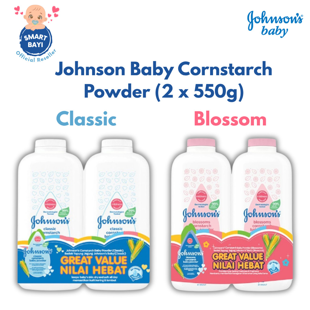 Johnson's Baby Powder Blossom / Regular Cornstarch Powder Twin Pack (2 ...