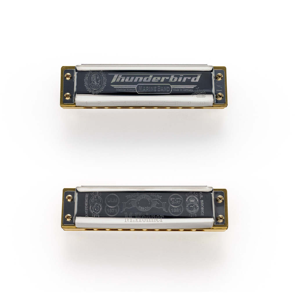Made in Germany Hohner Marine Band Thunderbird Harmonica Key Low C/G/A ...