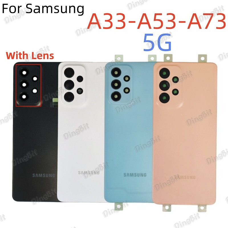 For Samsung A33 A53 A73 5G Back Battery Cover With Camera Lens Rear ...