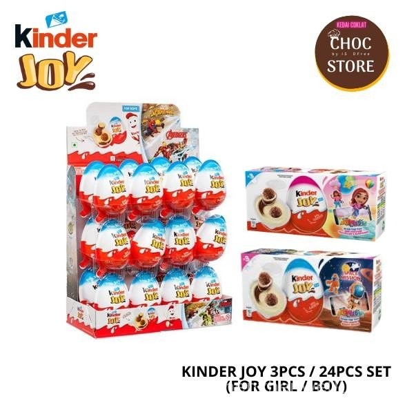 Kinder Joy Chocolate Surprise Egg For Boy / For Girl 20g Lui Lei Coklat ...