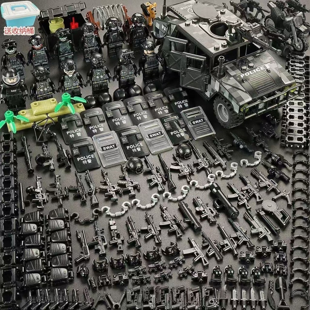 Ghost Swat Police Compatible Lego Building Blocks Small Particles ...