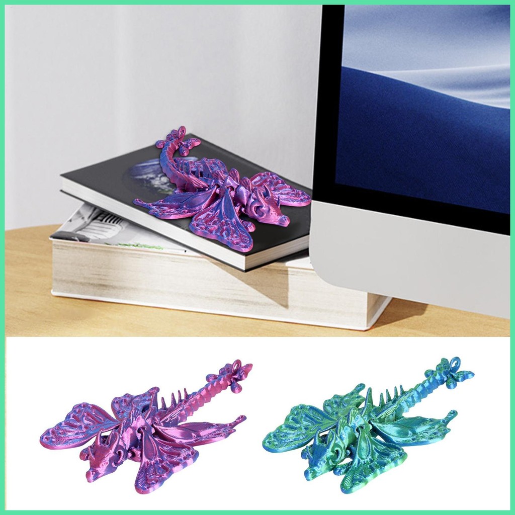 3D Printed Dragon With Wings Joint Movable Action Figure Dragon Adults ...