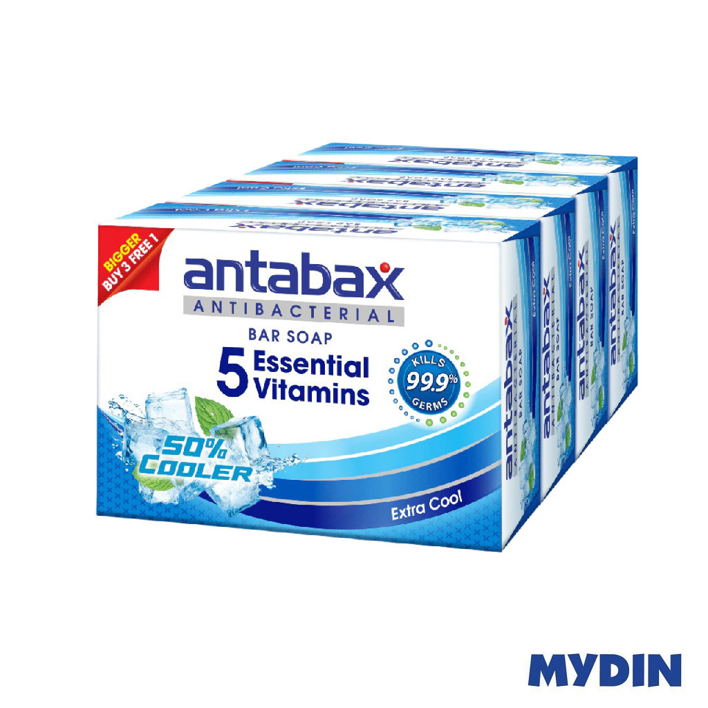 Antabax Sabun Buku Mandian Antibakteria Extra Cool (4 x 75g) | Shopee ...